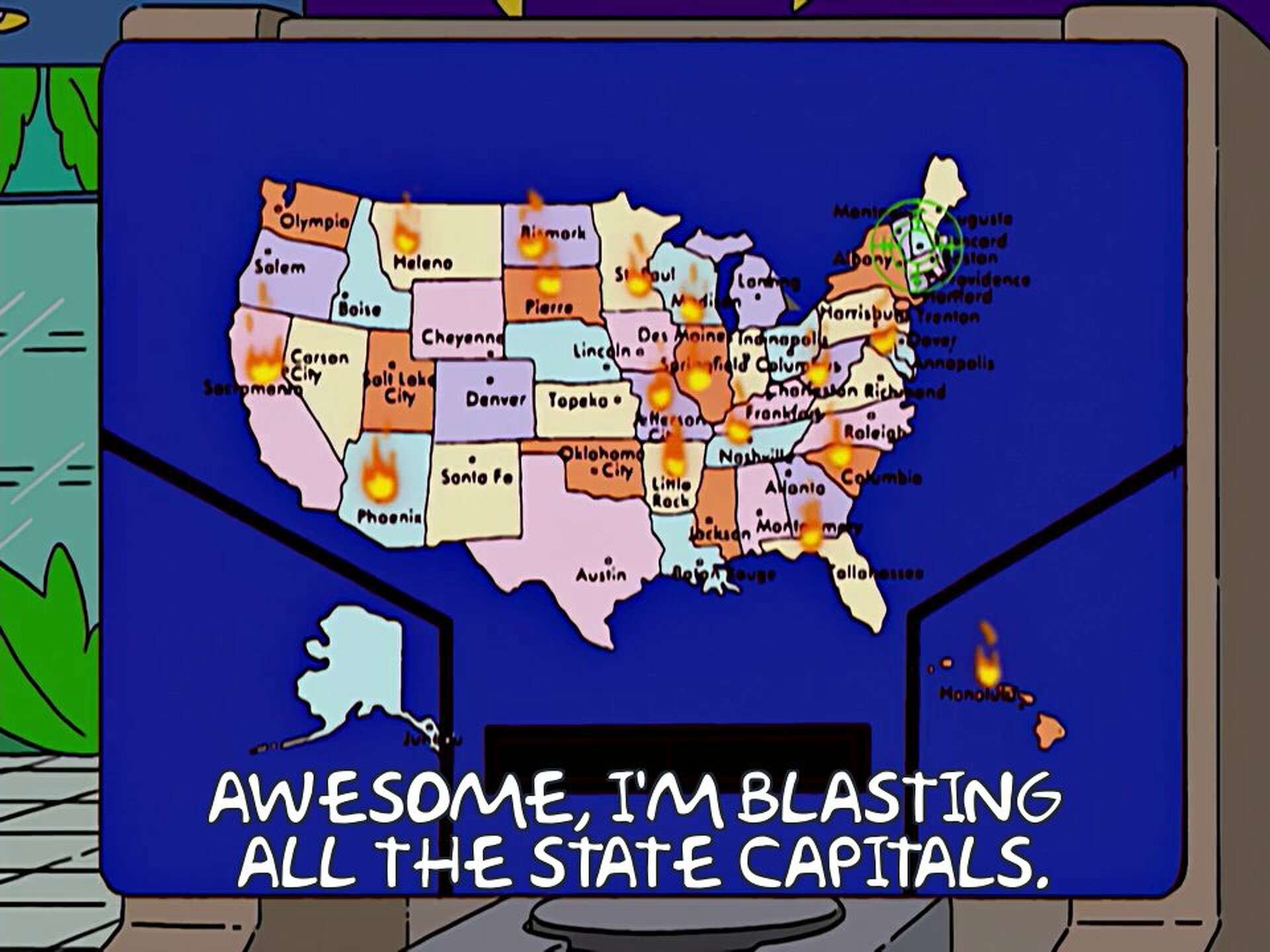'The Simpsons' mock upstate New York