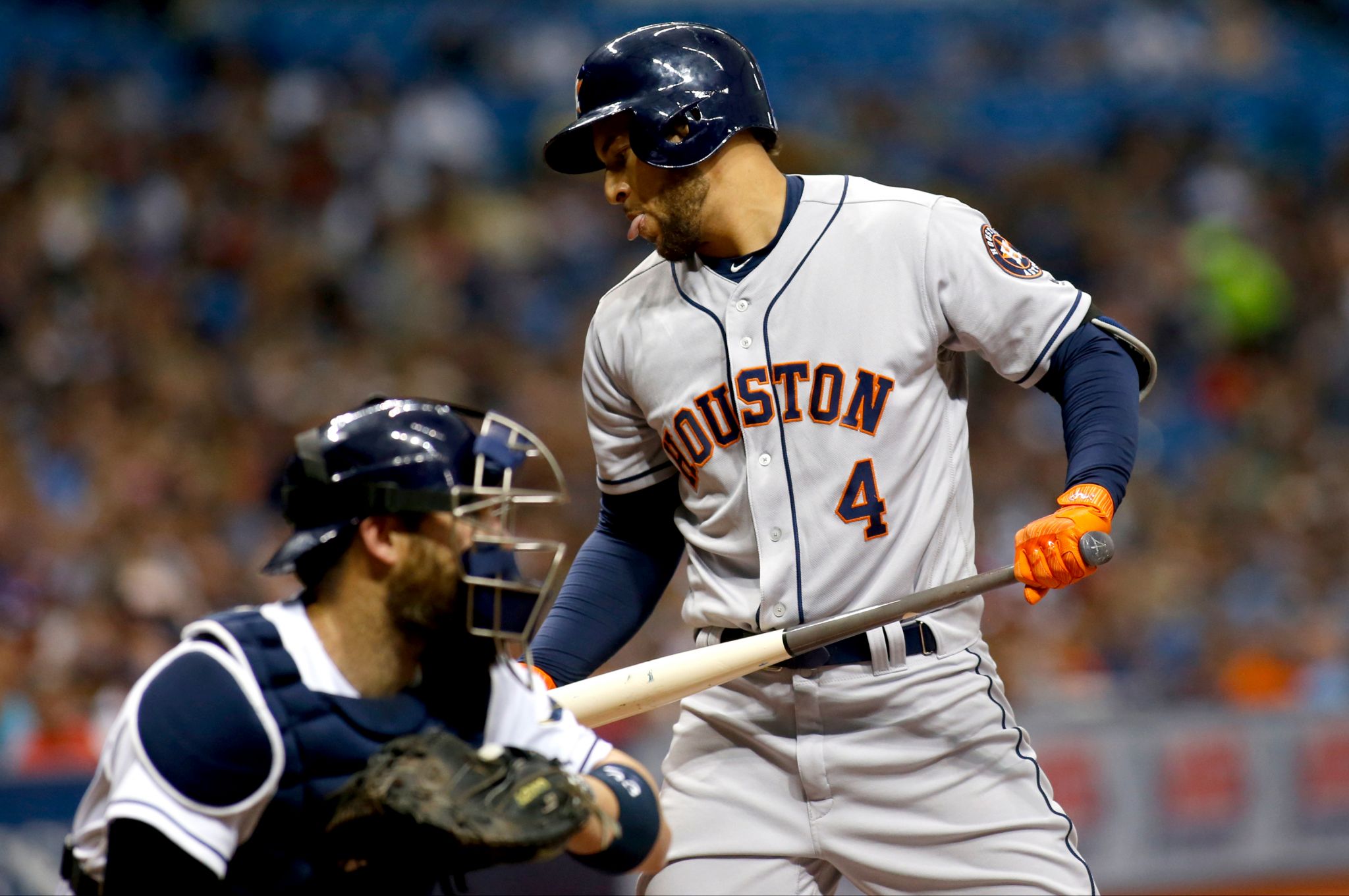 Astros' Springer returns to game action off the bench Tuesday
