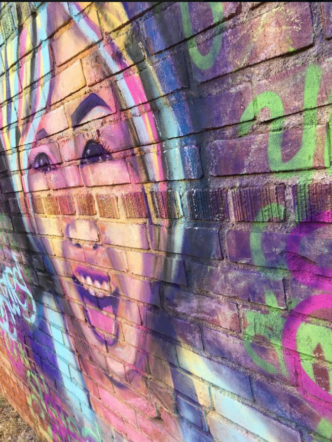 Temporary mural honors slain Texas college student