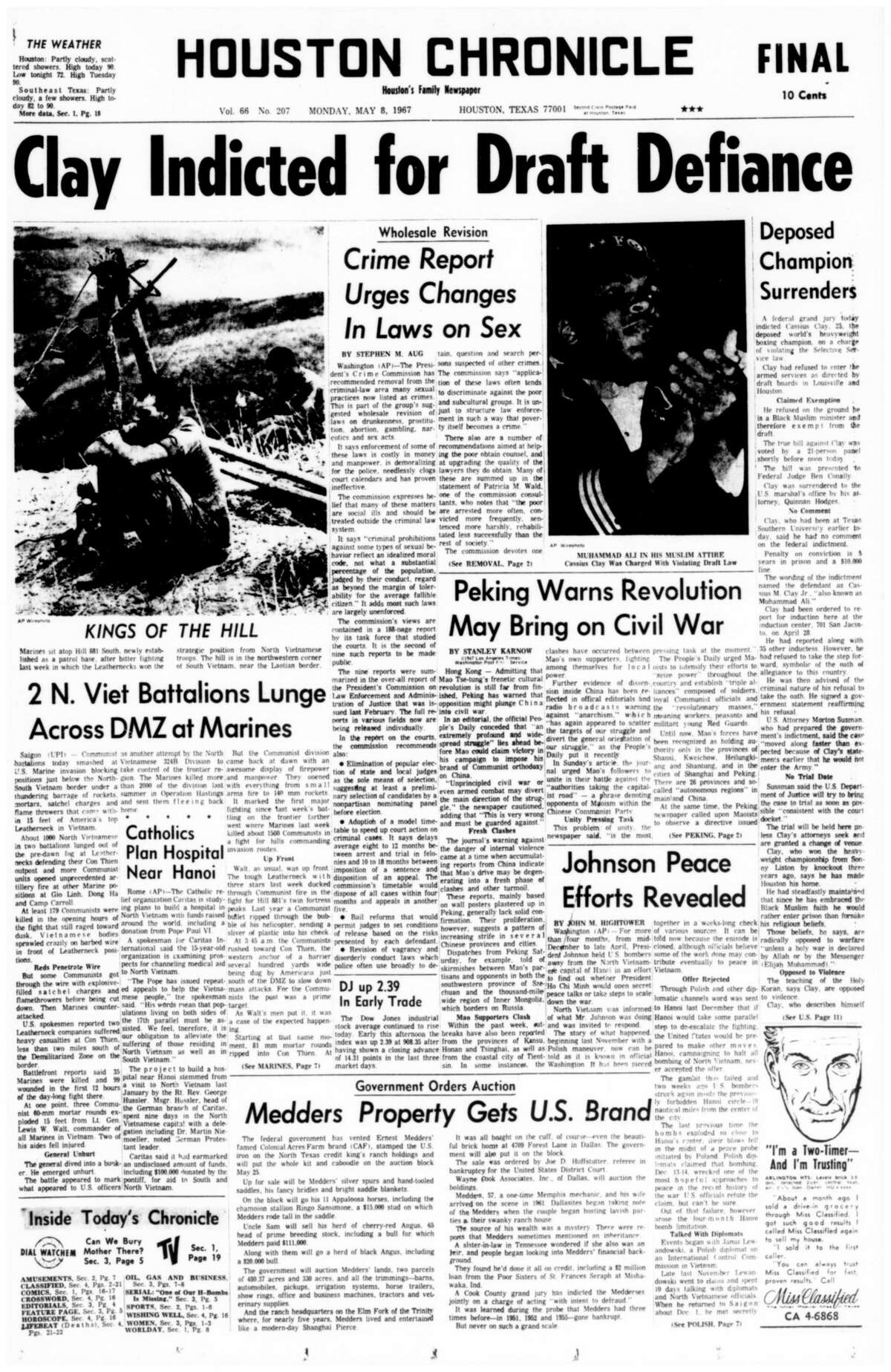 50 years ago this week Muhammad Ali refused the draft in Houston