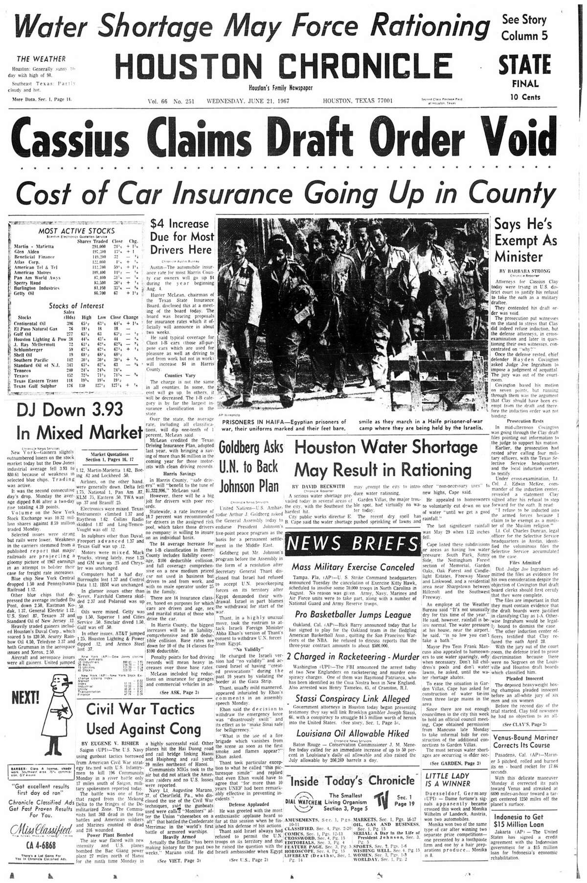 50 years ago this week Muhammad Ali refused the draft in Houston