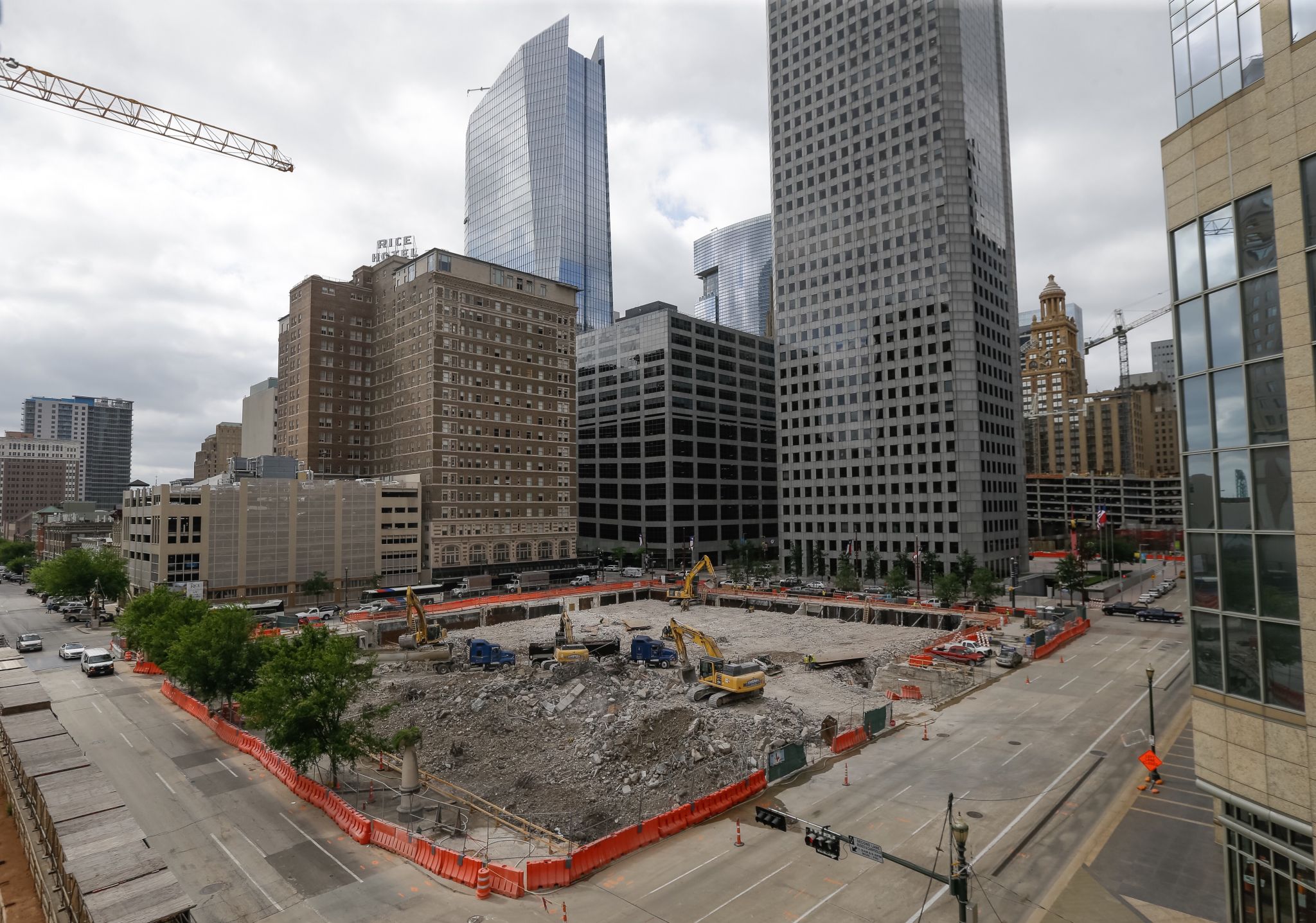 The old Houston Chronicle building is officially gone