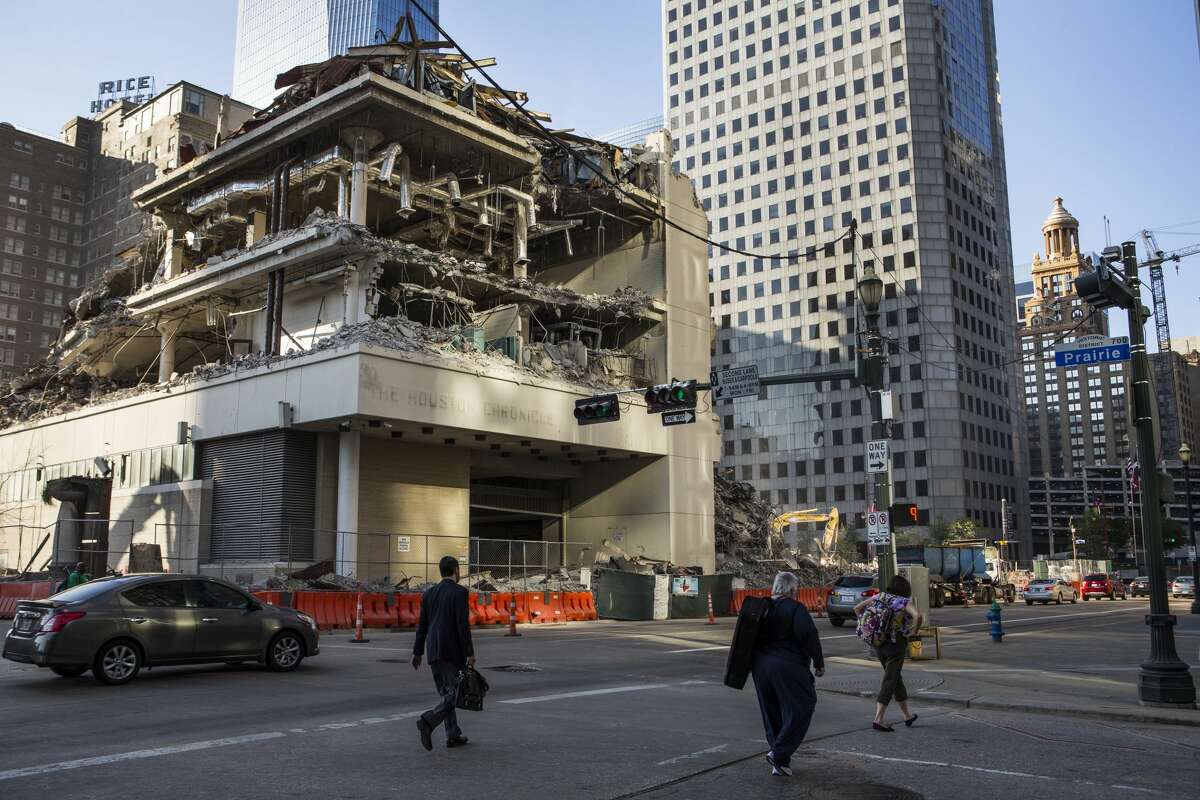 The old Houston Chronicle building is officially gone
