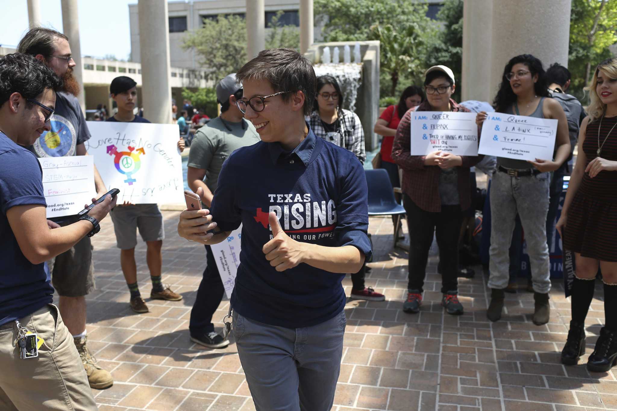 Rally at UTSA protests Texas LGBTQ bills