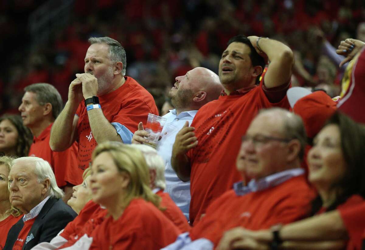 Rockets fans party at Toyota Center early