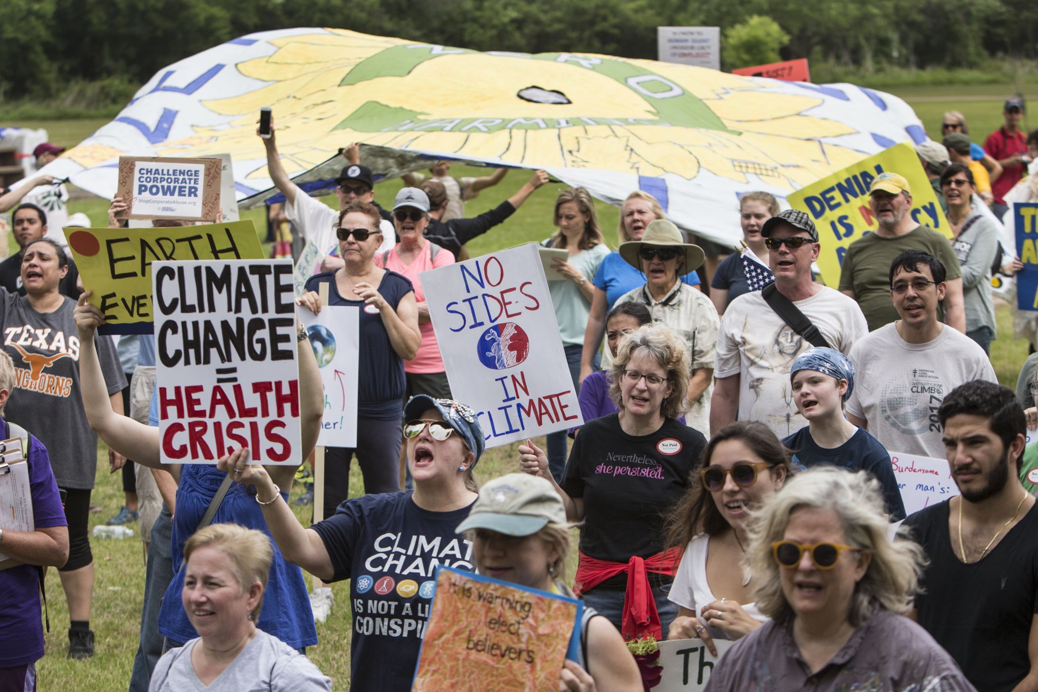 Climate change protest in Houston