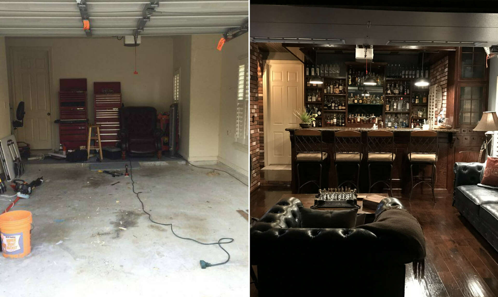 Houston man rehabs his garage to create an epic man cave