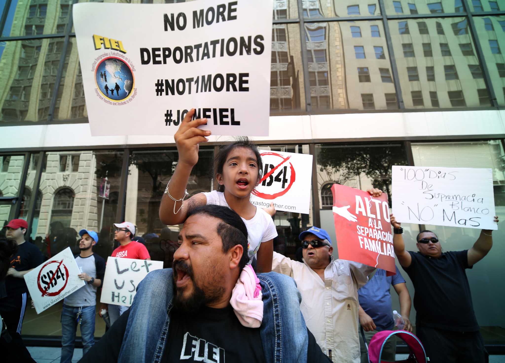 May Day protests draw crowds, police in downtown Houston