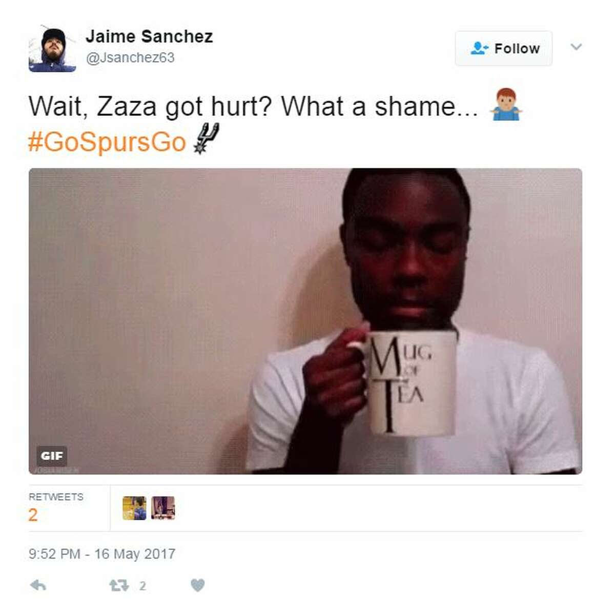 Spurs fans relish Zaza Pachulia's injury with 'brujeria' memes, lament ...