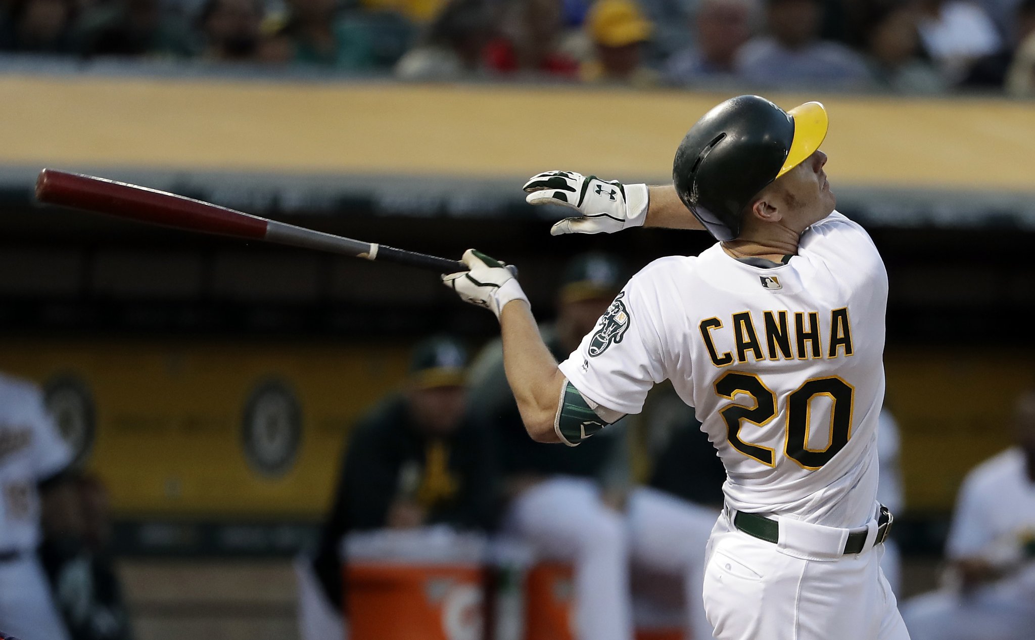 Mark Canha makes first career start in A’s leadoff spot