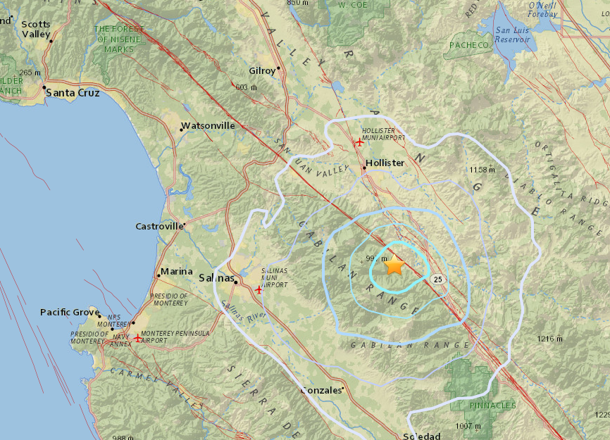 Magnitude 3.5 earthquake strikes near Ridgemark, California