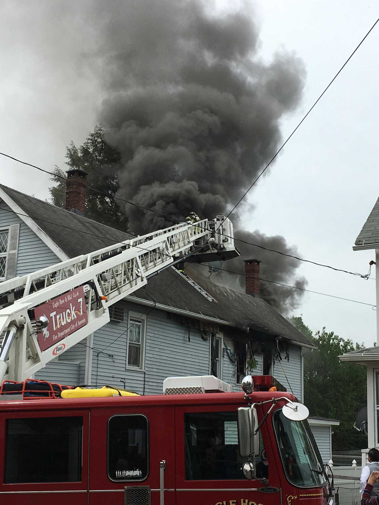 Ansonia fire seriously damages two-story home