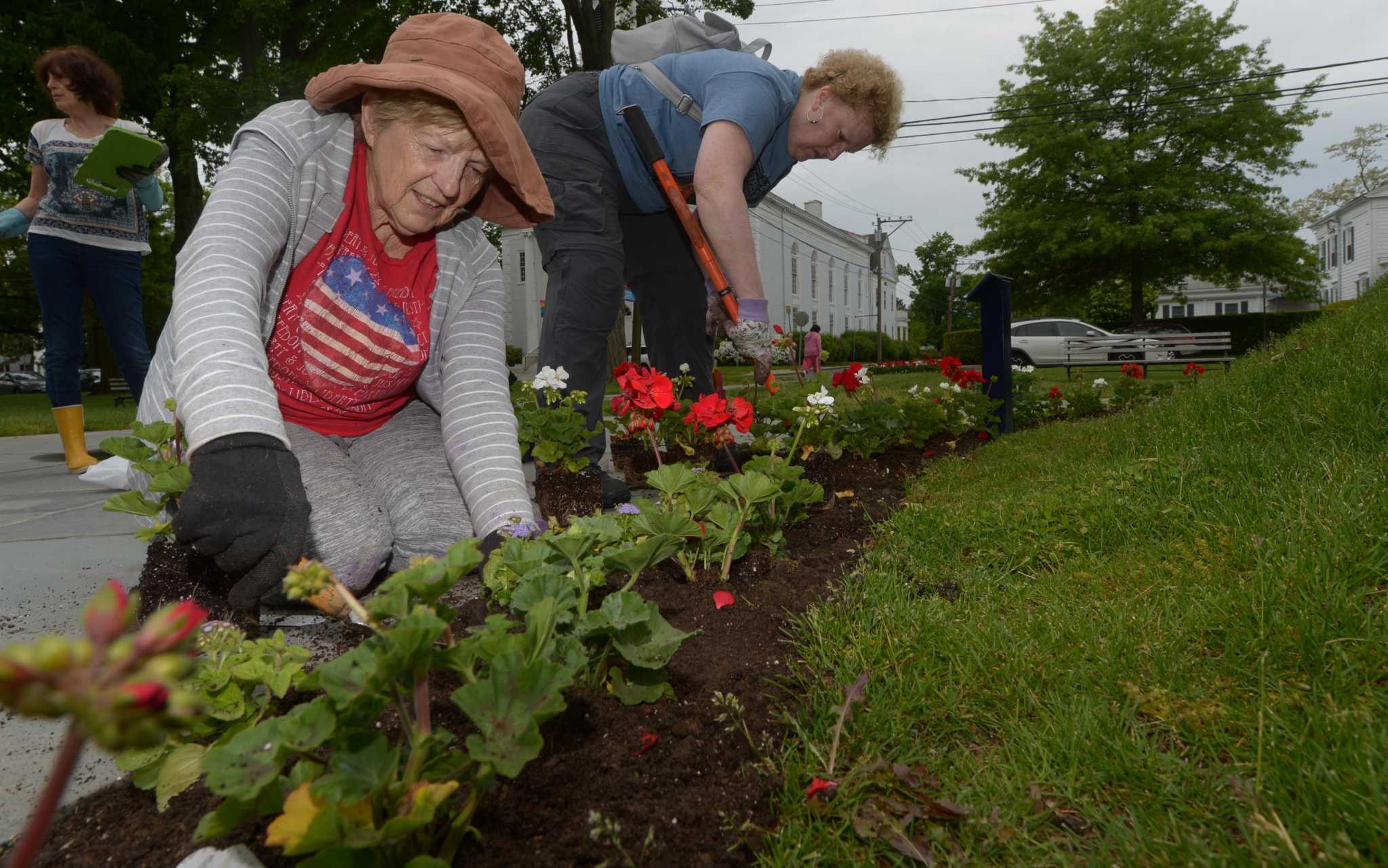 Norwalk Green goes red, white and blue