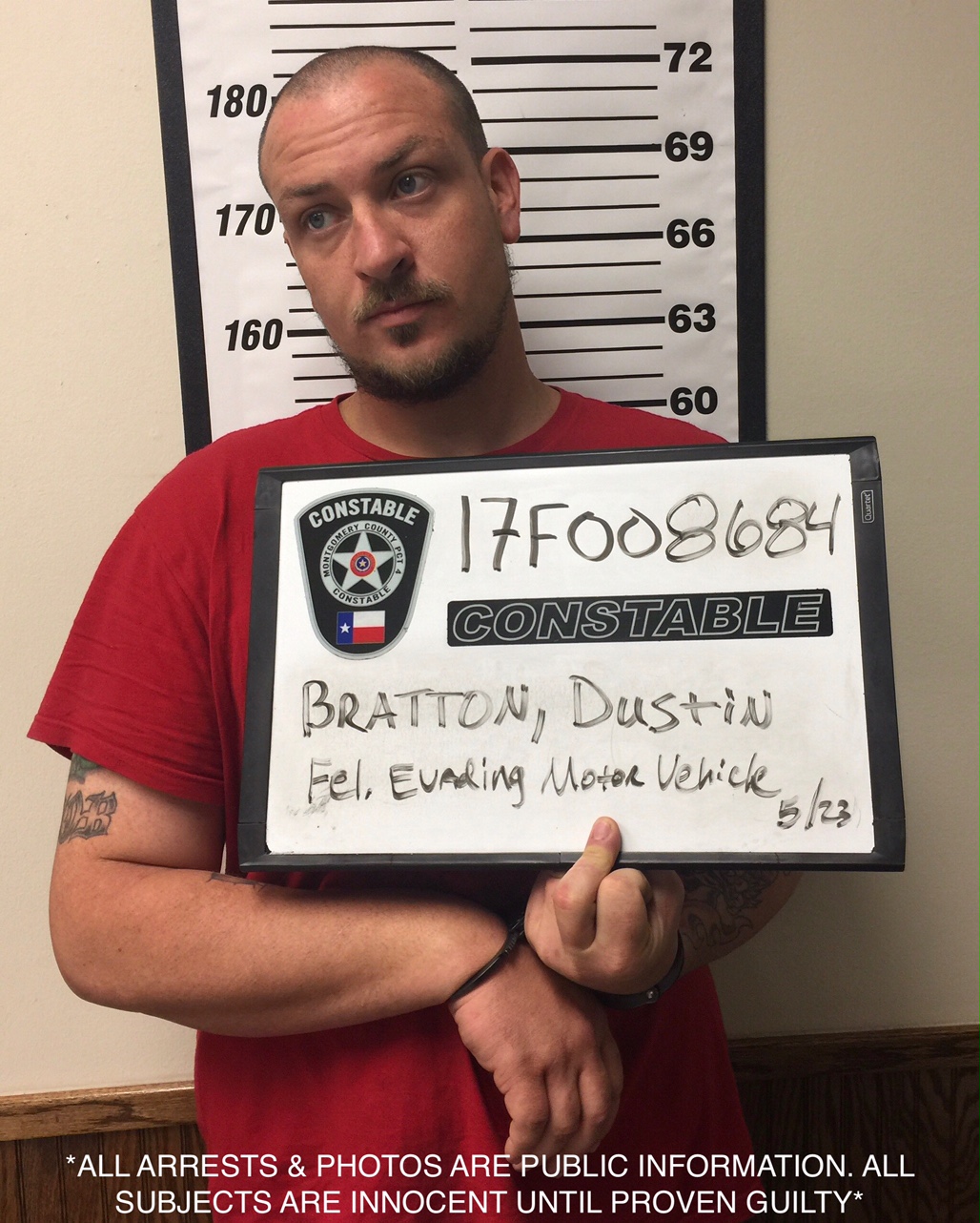 Conroe evading arrest suspect sends a clandestine insult via his mugshot