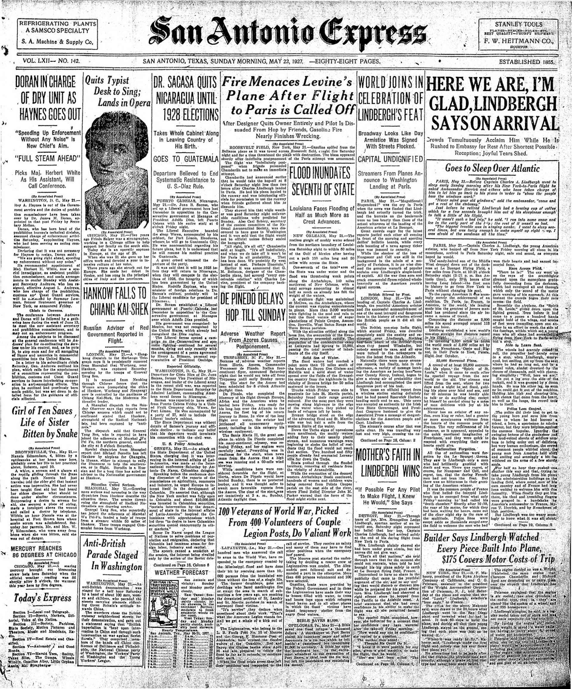May 22, 1927 and 1932: Two historic flights