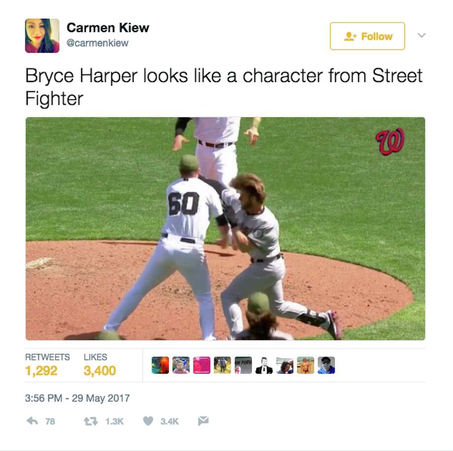 Twitter roasts Bryce Harper and Hunter Strickland's fight with memes ...