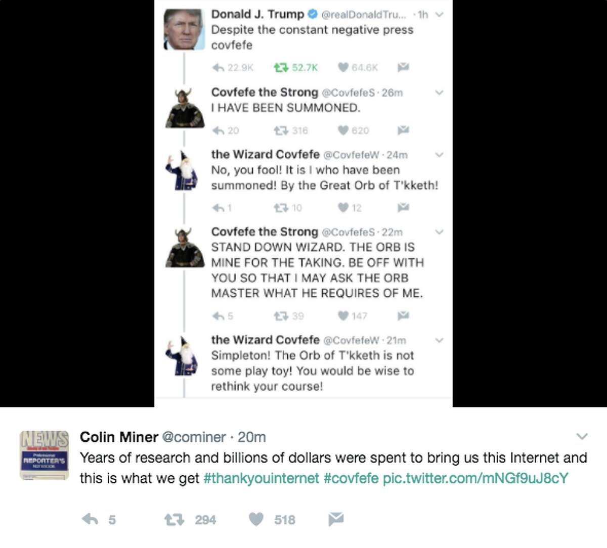 Twitter loses its mind over Trump's 'covfefe' tweet