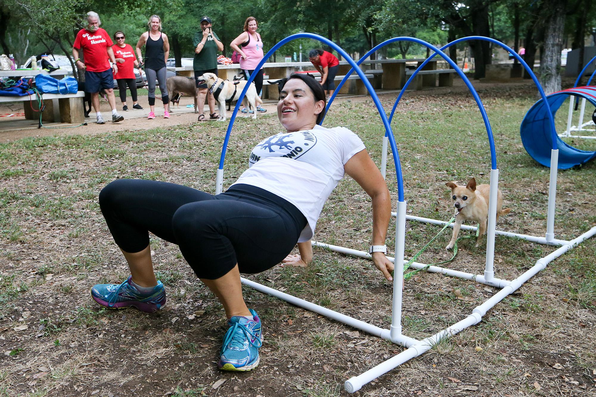 S.A.’s pooch workout reduces your paunch, too