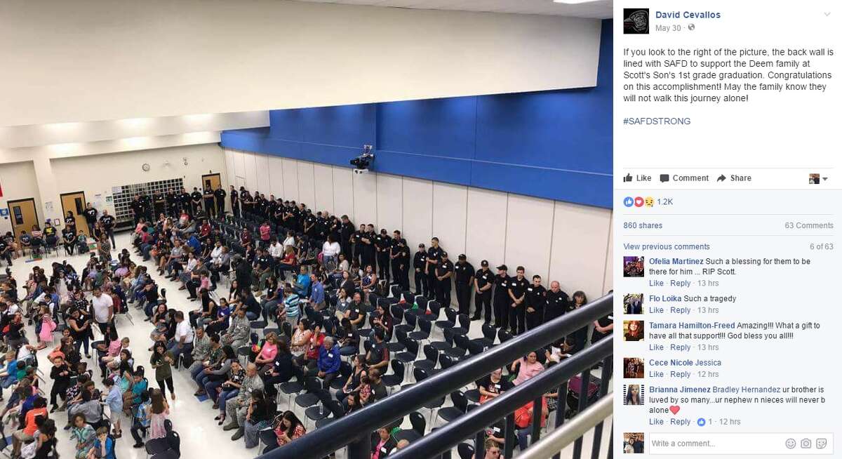 In heartwarming showing, SAFD firefighters line room at Scott Deem's ...