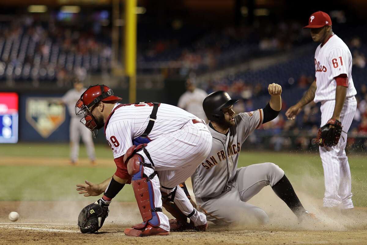 Younger Giants rout Phillies behind Blach, Span