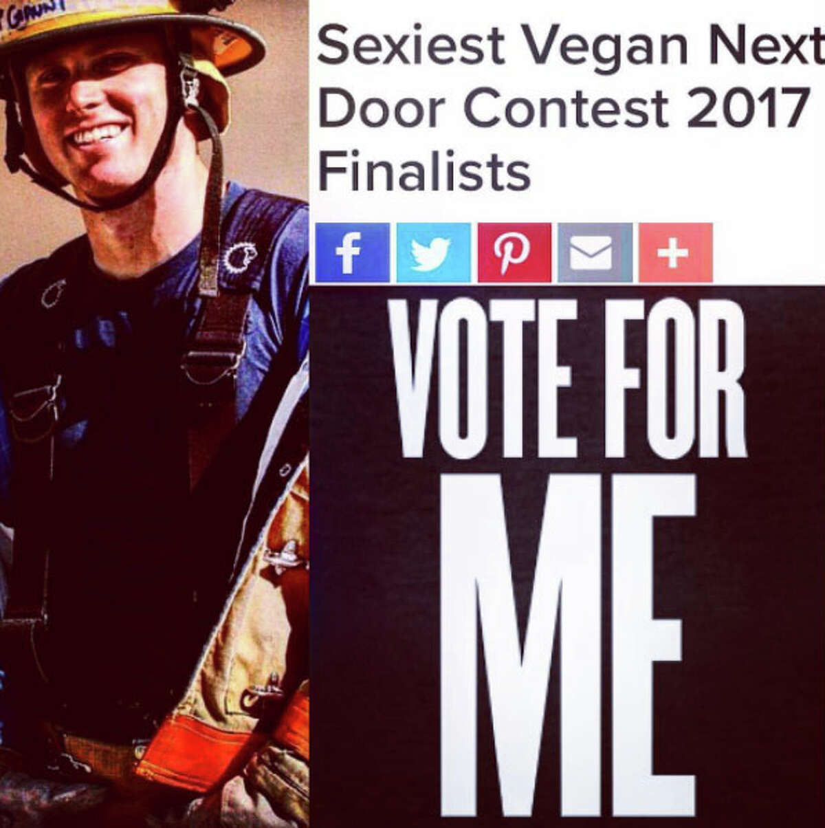 San Antonio firefighter, Navy vet wins title of 'Sexiest Vegan Next Door'