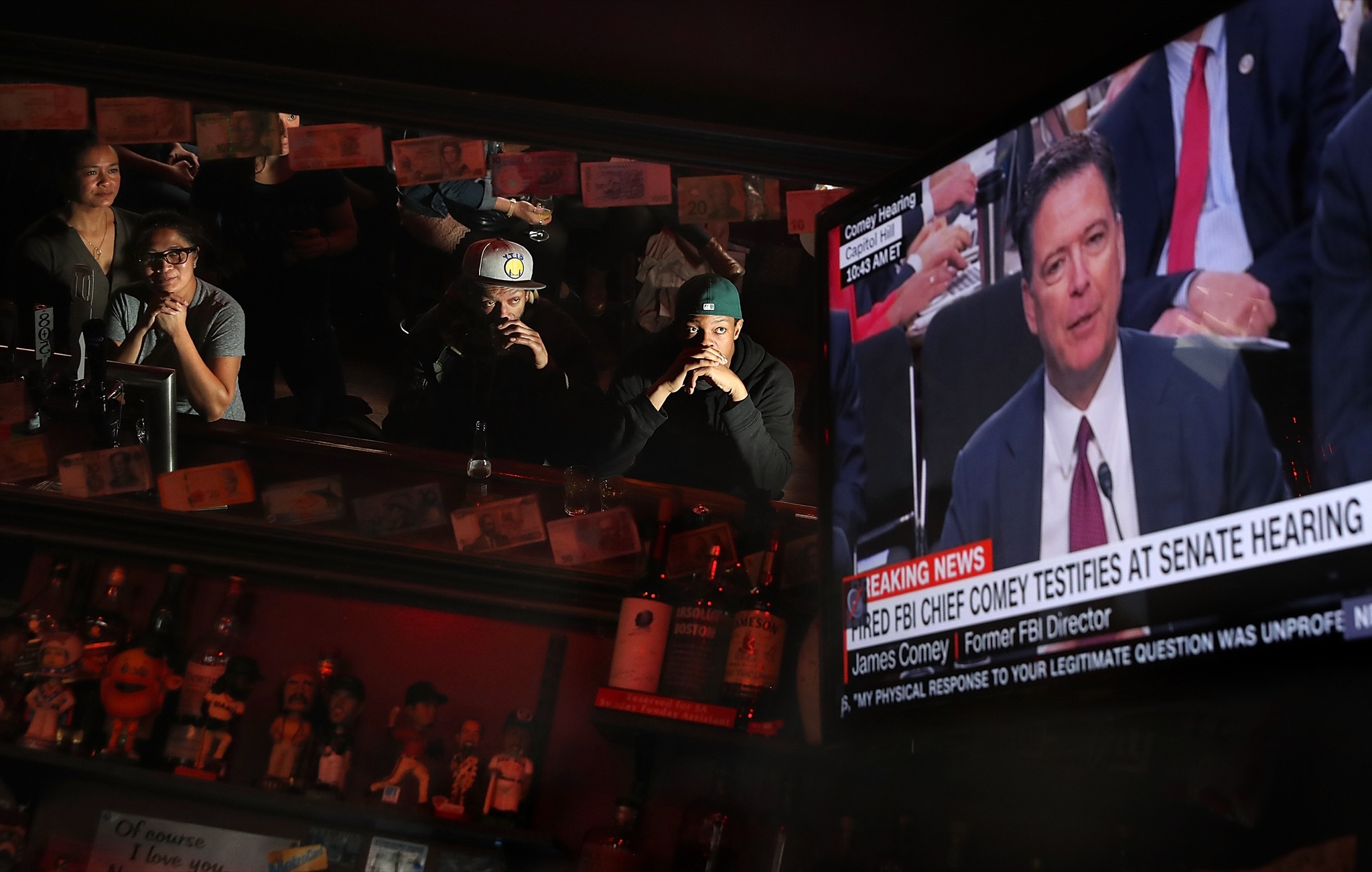 Eyes glued to TV sets around San Francisco as Comey testifies