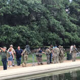 Armed protesters at Hermann Park defend Sam Houston statue - Houston ...