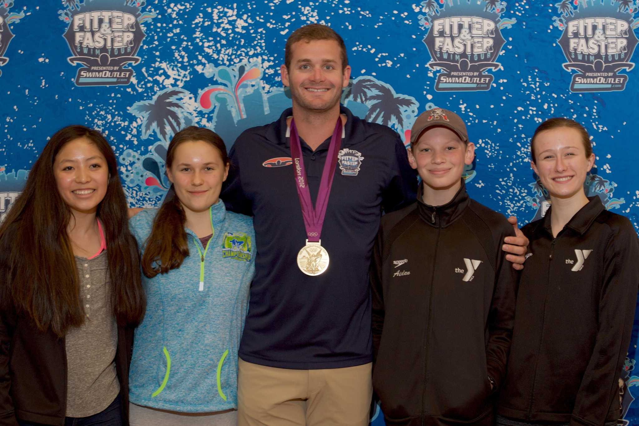 YMCA Mako swim team receives pointers from an Olympian