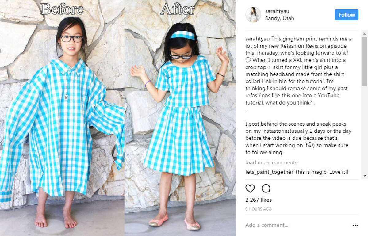 Woman takes terrible thrift-store clothes, turns them into amazing fashions