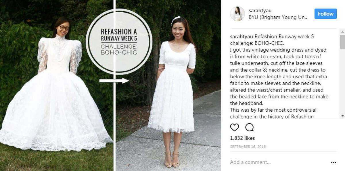 Woman takes terrible thrift-store clothes, turns them into amazing fashions