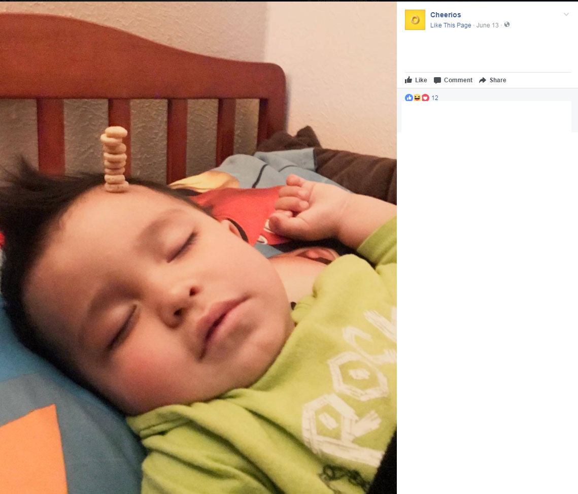 S.A. dad wins online Cheerio contest by stacking cereal on his sleeping ...