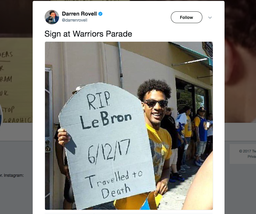 Warriors Parade Signs