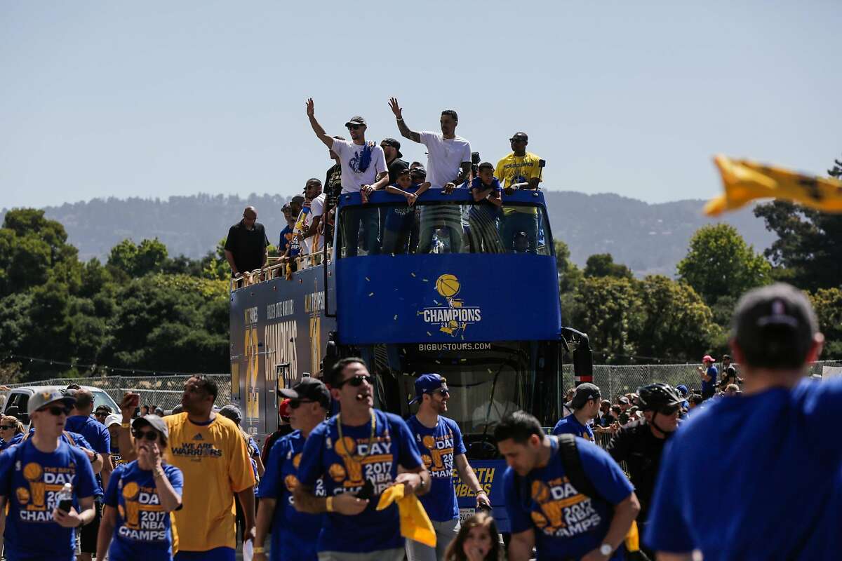 Warriors’ championship trophy takes a star turn in SF