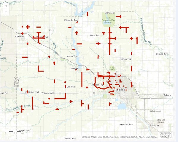 Full list of 105 roads closed due to Midland flooding