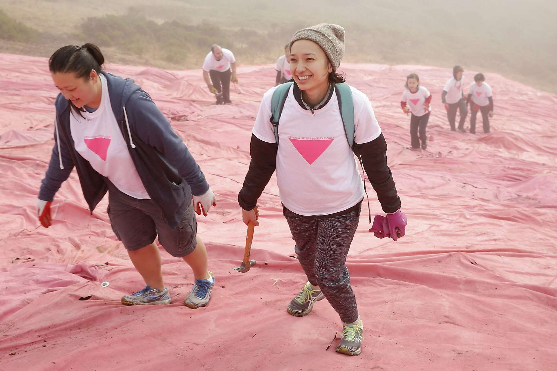Pink triangle rises again as symbol of pride for LGBT community
