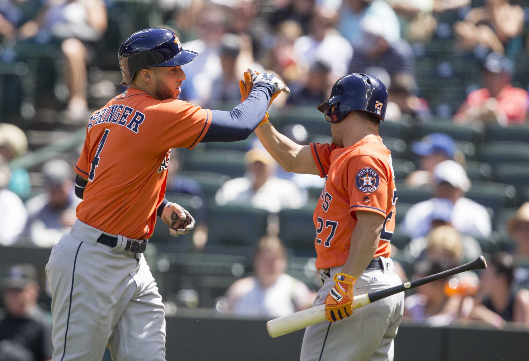 MLB: Astros hit 3 HRs, finish winning trip by beating Seattle 8-2