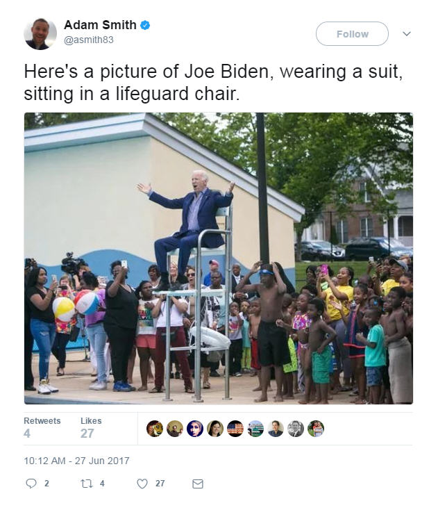 Joe Biden spotted in lifeguard chair and social media users are so here ...
