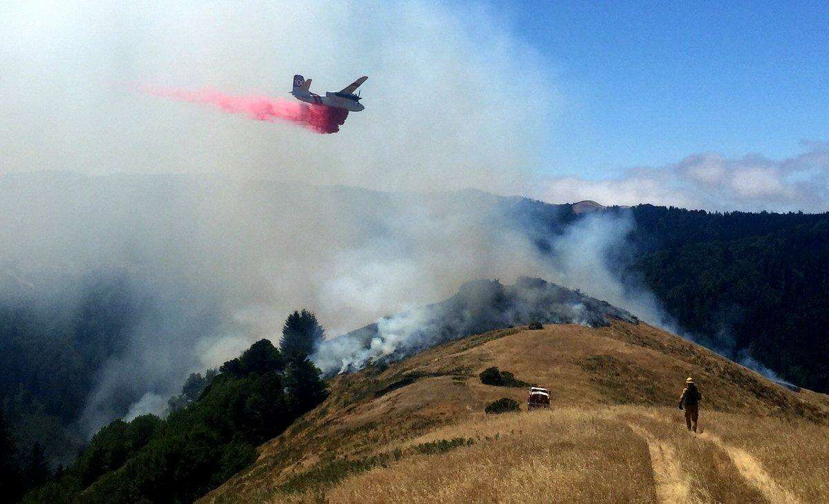 Firefighters battling to contain Marin County wildland blaze