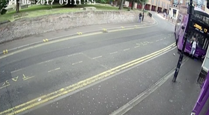 Man struck by bus walks away from incident ... and strolls right into a pub