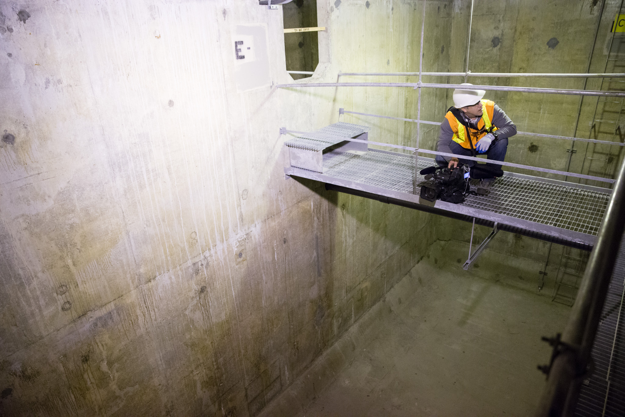 Photos of the I-90 floating bridge's pontoons