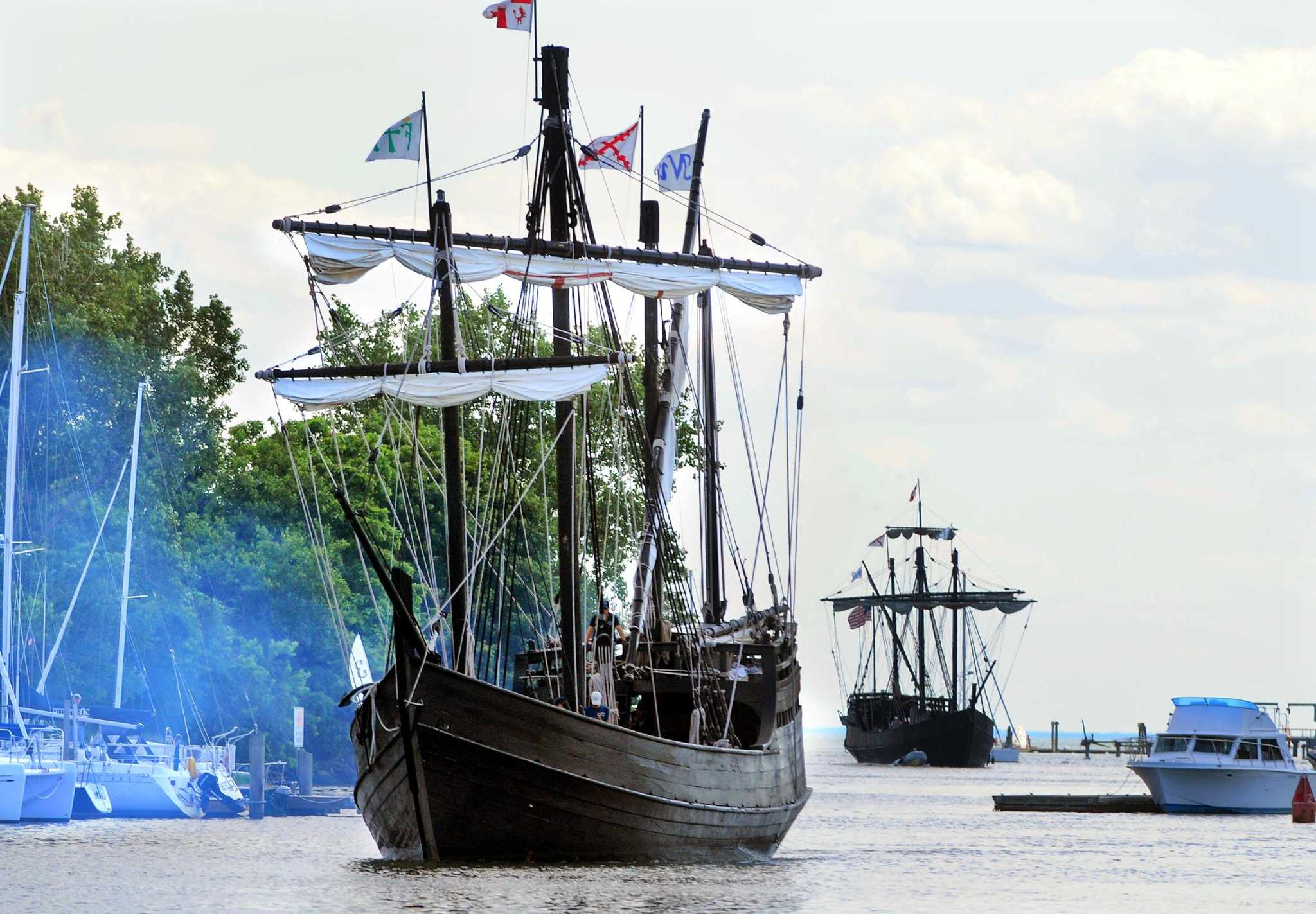 Replicas of Columbus’ Ships at Seaport in Bridgeport