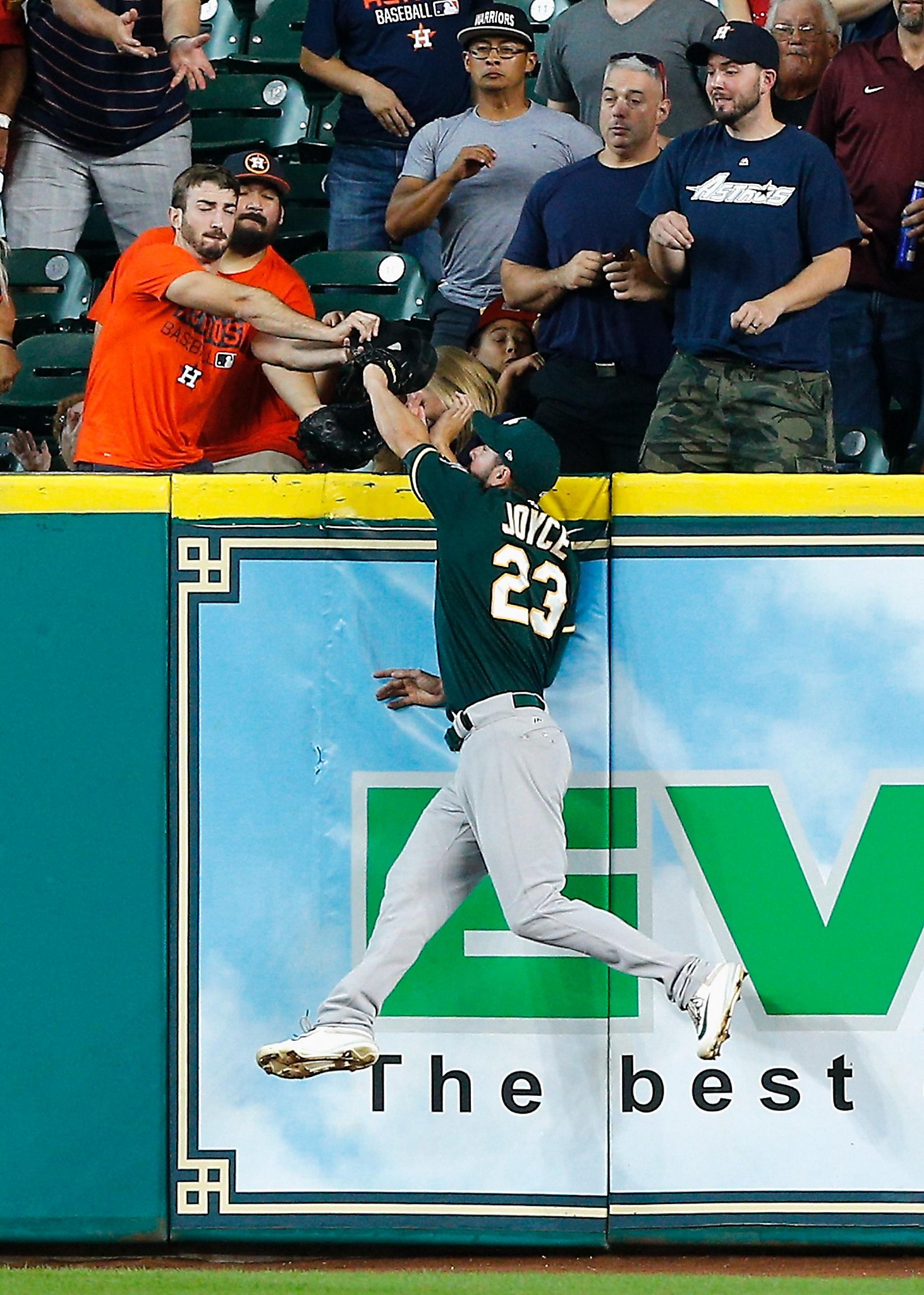 A’s Matt Joyce makes first start in center in 8 years