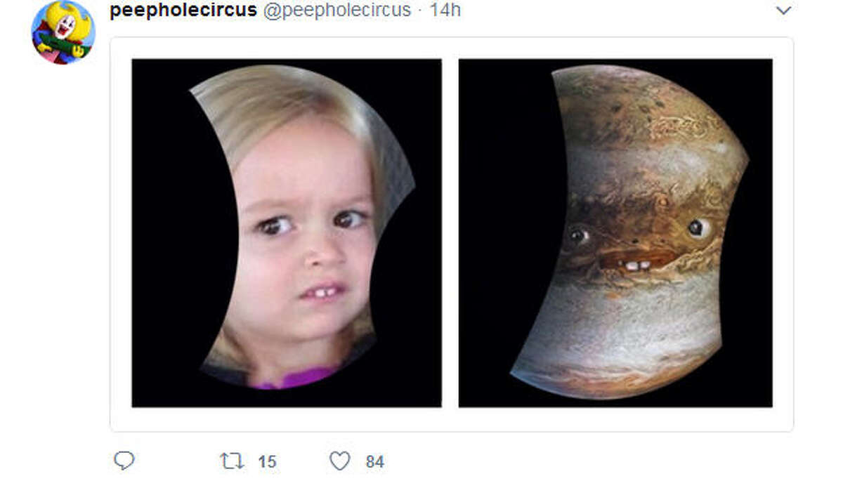 NASA tries to kickstart memes with a photo of Jupiter's 'face'