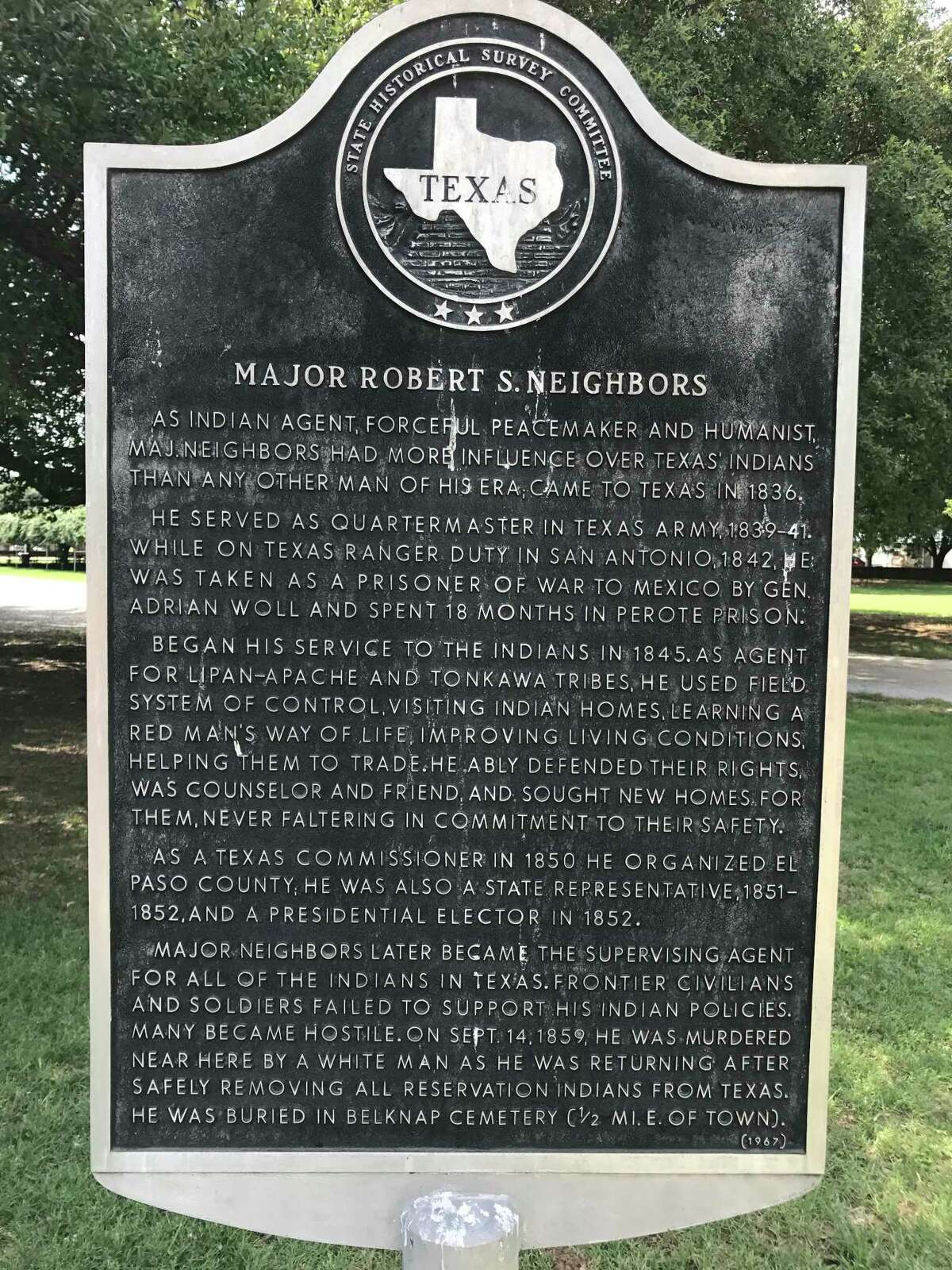 Texas frontiersman Robert Neighbors sought to blaze a path of peace