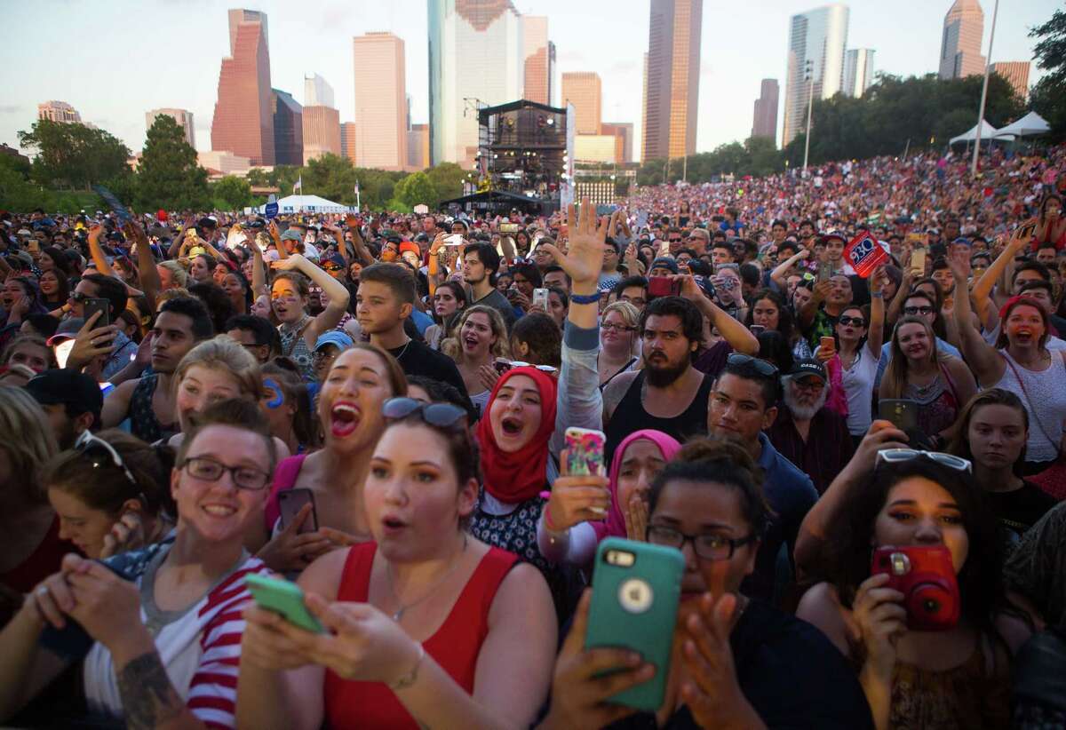 Patriotic people turn out for fireworks and parades across Houston