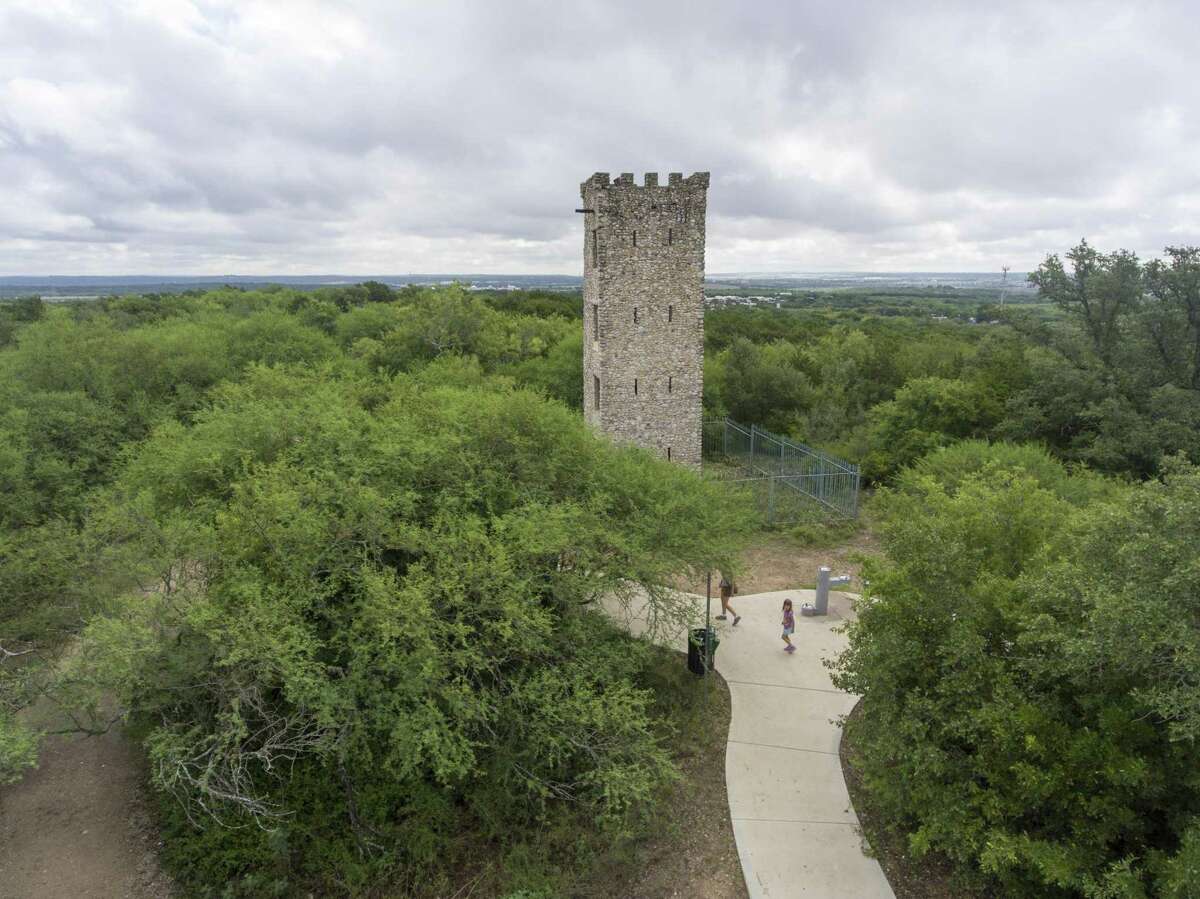 Historic Comanche Lookout Park towers above San Antonio