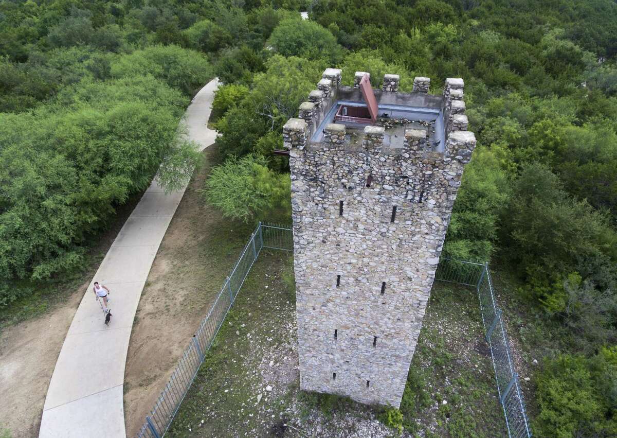 Historic Comanche Lookout Park towers above San Antonio