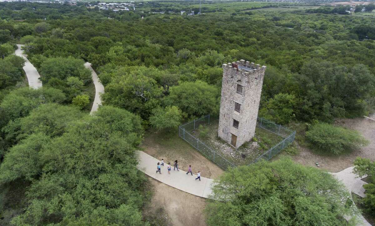 Historic Comanche Lookout Park towers above San Antonio