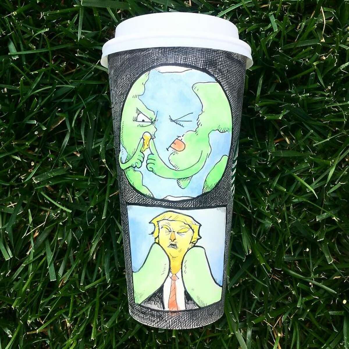 Moonlighting cartoonist adds flavor to Starbucks coffee cups
