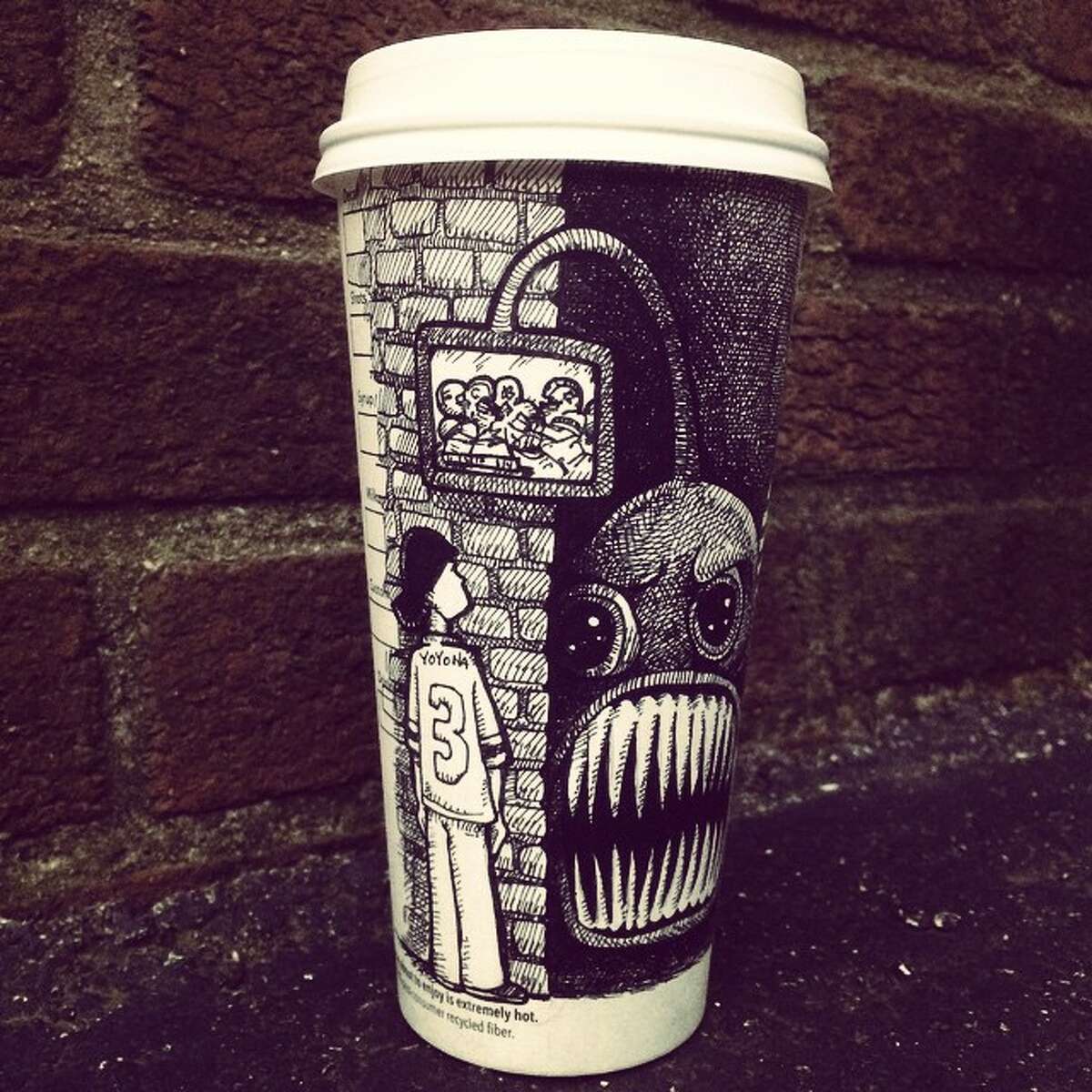 Moonlighting cartoonist adds flavor to Starbucks coffee cups